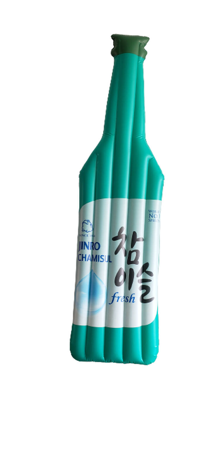 Inflatable Champagne Bottle Pool Float Water Fun Large Outdoor Swimming ...